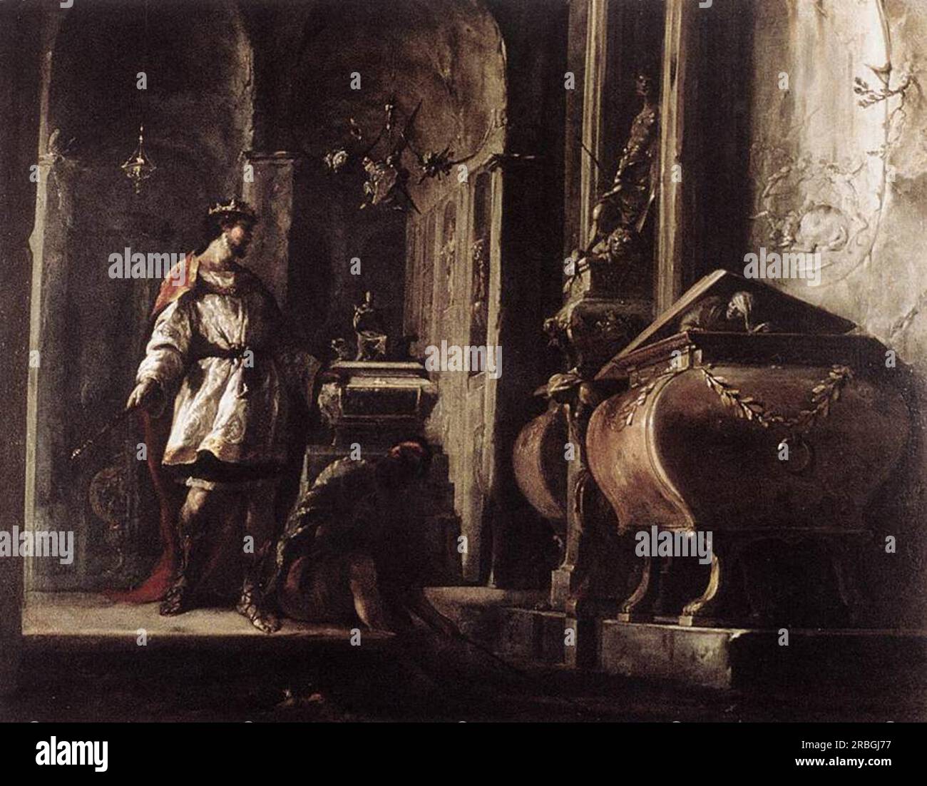 Alexander the Great before the Tomb of Achilles 1630 by Heinrich ...