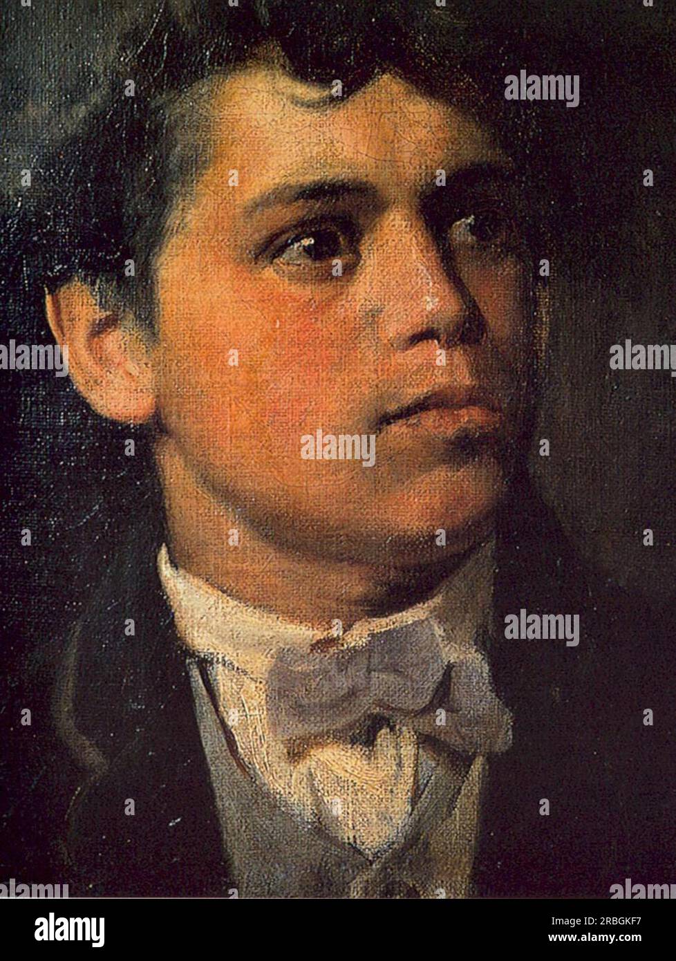 Self-portrait as a twenty year old 1880 by Giovanni Segantini Stock ...