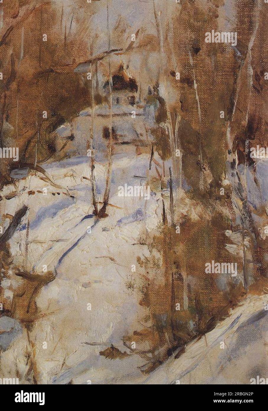 Winter in Abramtsevo 1886 by Valentin Serov Stock Photo - Alamy