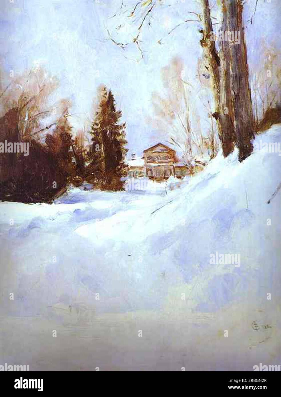 Winter in Abramtsevo 1886 by Valentin Serov Stock Photo - Alamy