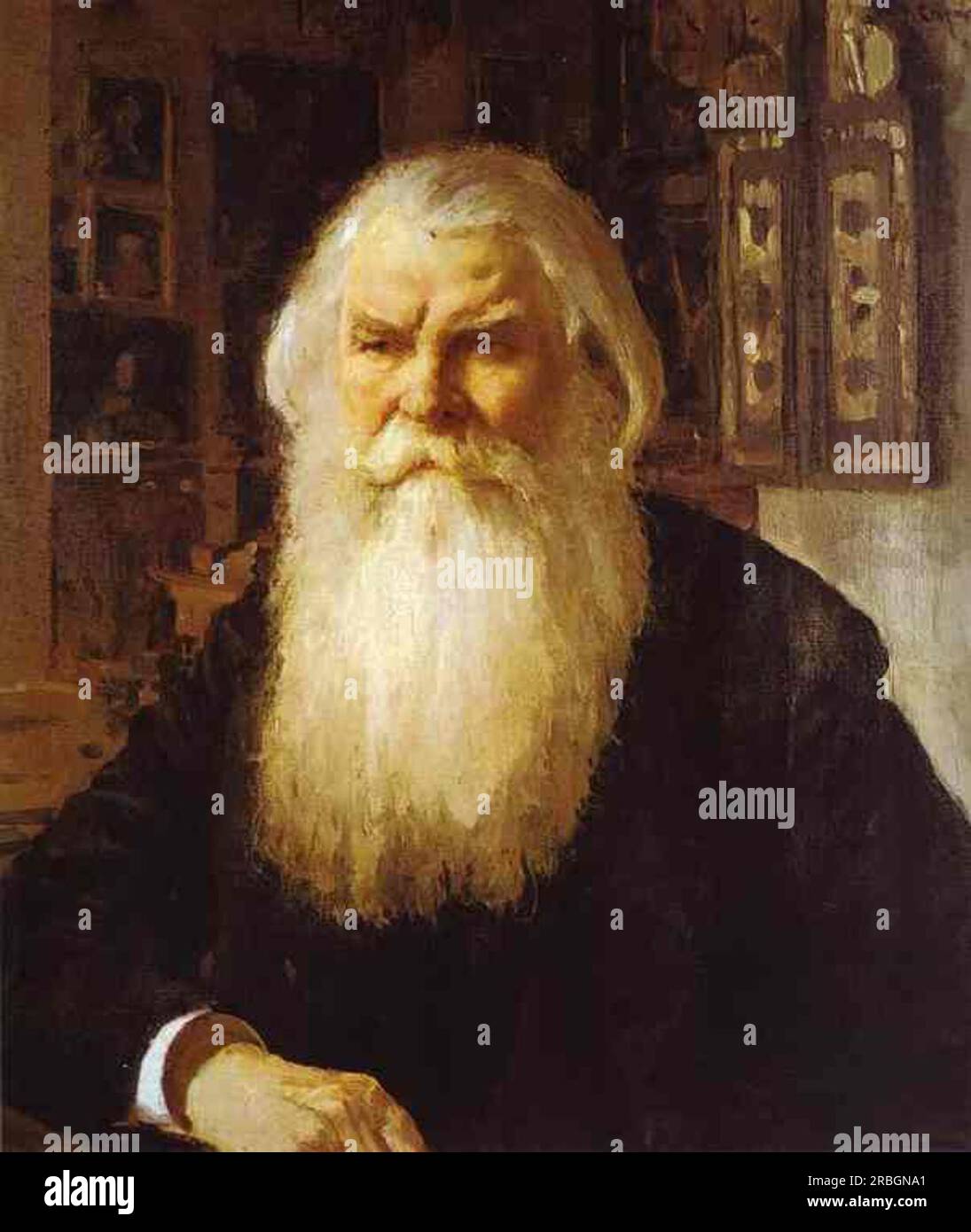 Portrait of Ivan Zabelin 1892 by Valentin Serov Stock Photo - Alamy