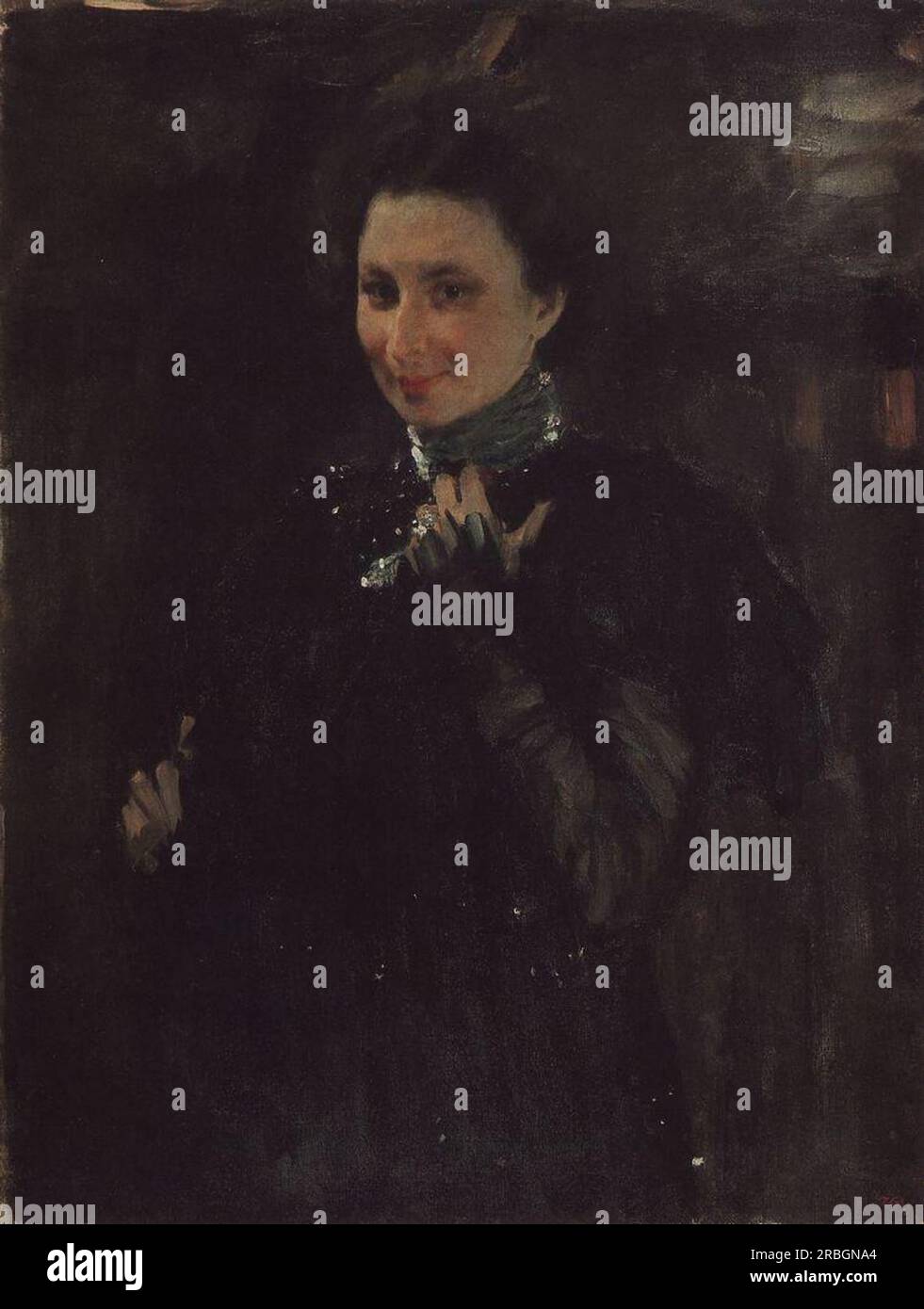 Portrait of Mara Oliv 1895 by Valentin Serov Stock Photo - Alamy