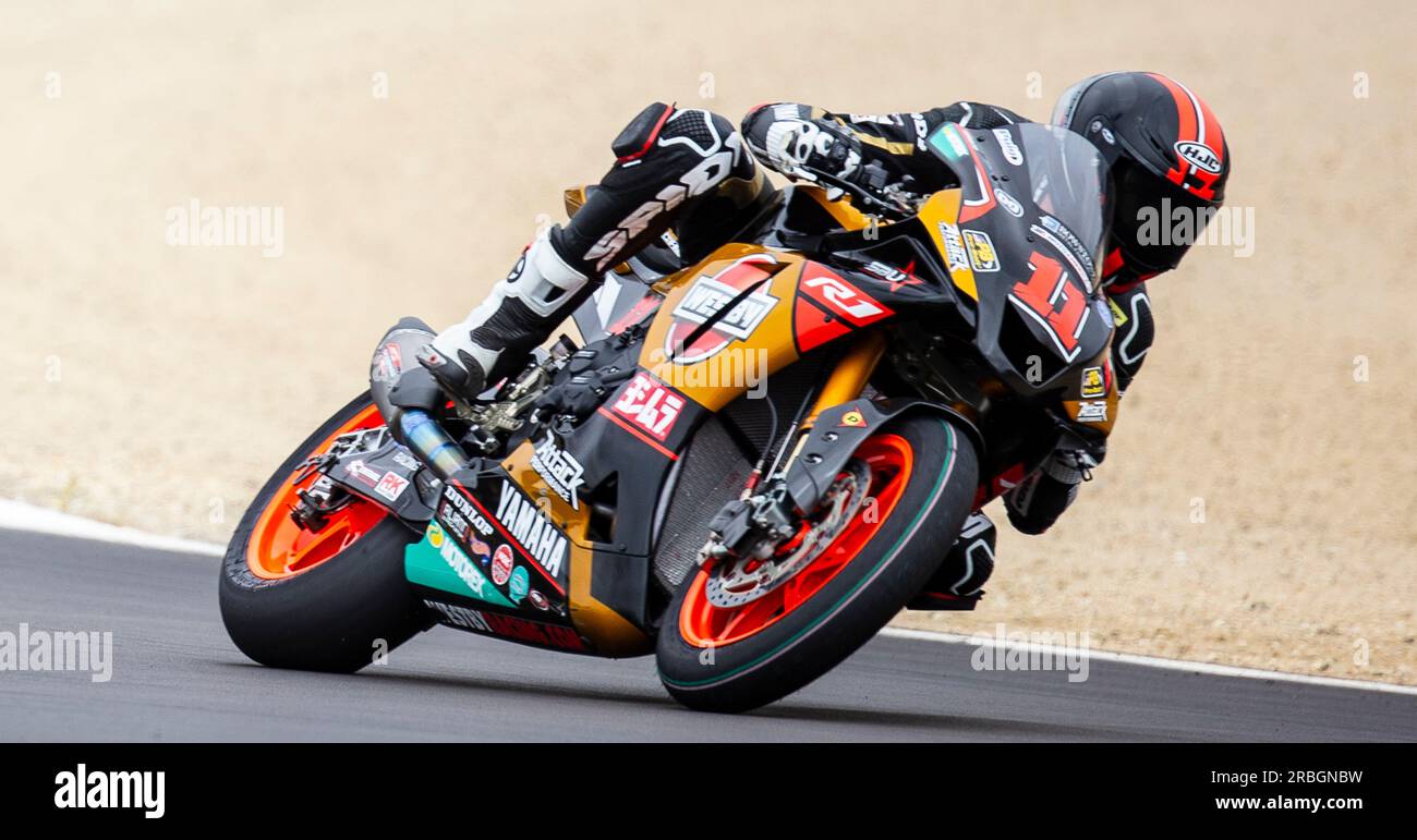 July 08 2023 Monterey, CA, U.S.A Josh Herrin(11) coming out of turn 5 ...