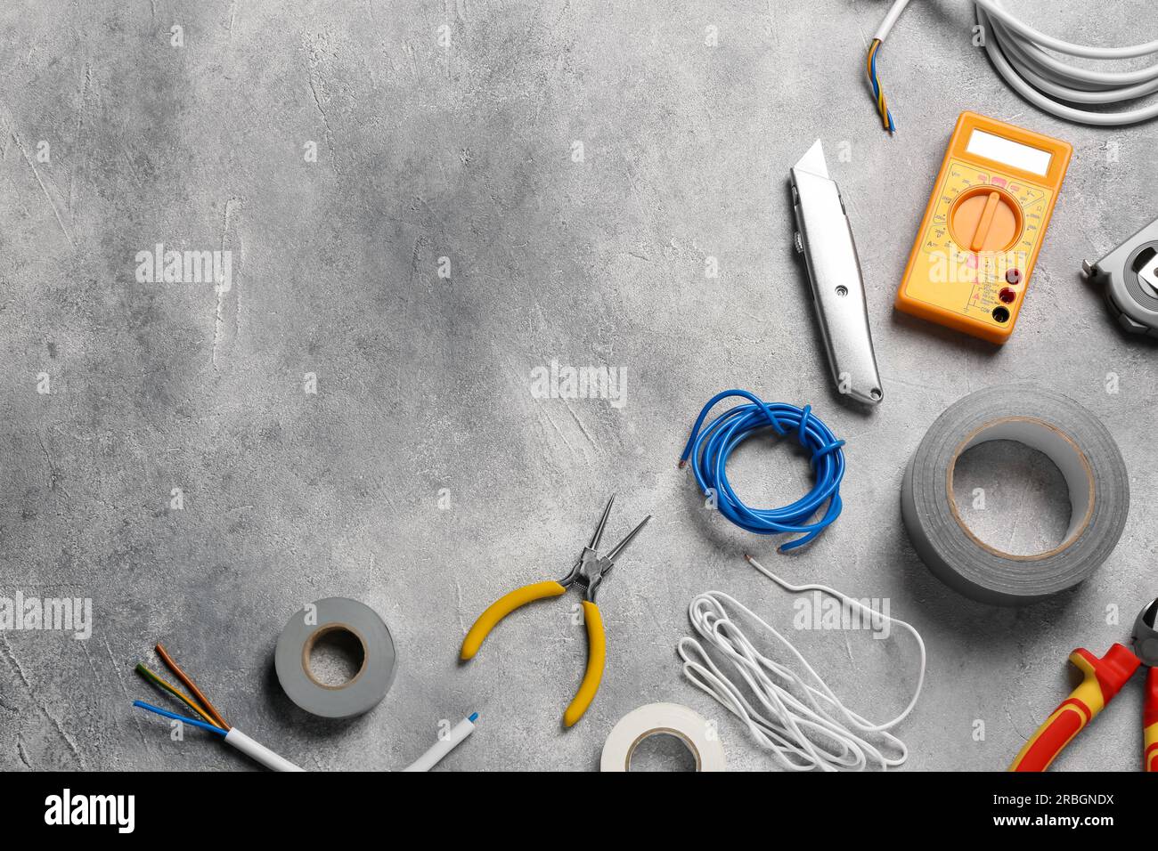 New wires electricians tools hi-res stock photography and images - Alamy