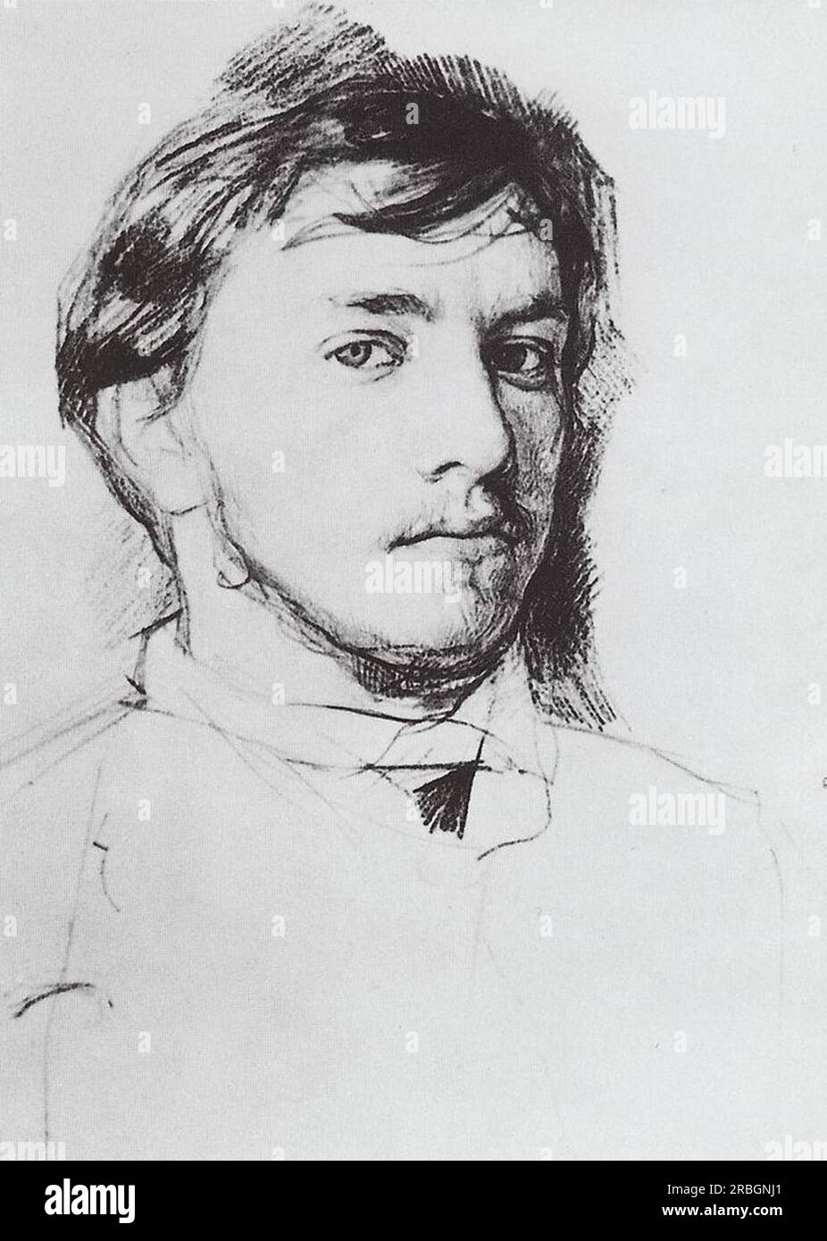 Self-Portrait 1885 by Valentin Serov Stock Photo - Alamy