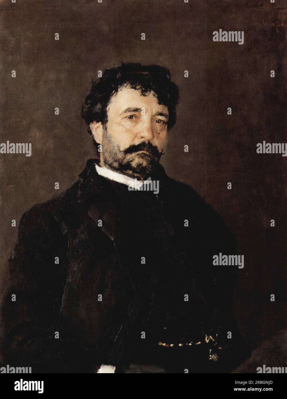 Portrait of the Singer Angelo Mazini 1890 by Valentin Serov Stock Photo ...