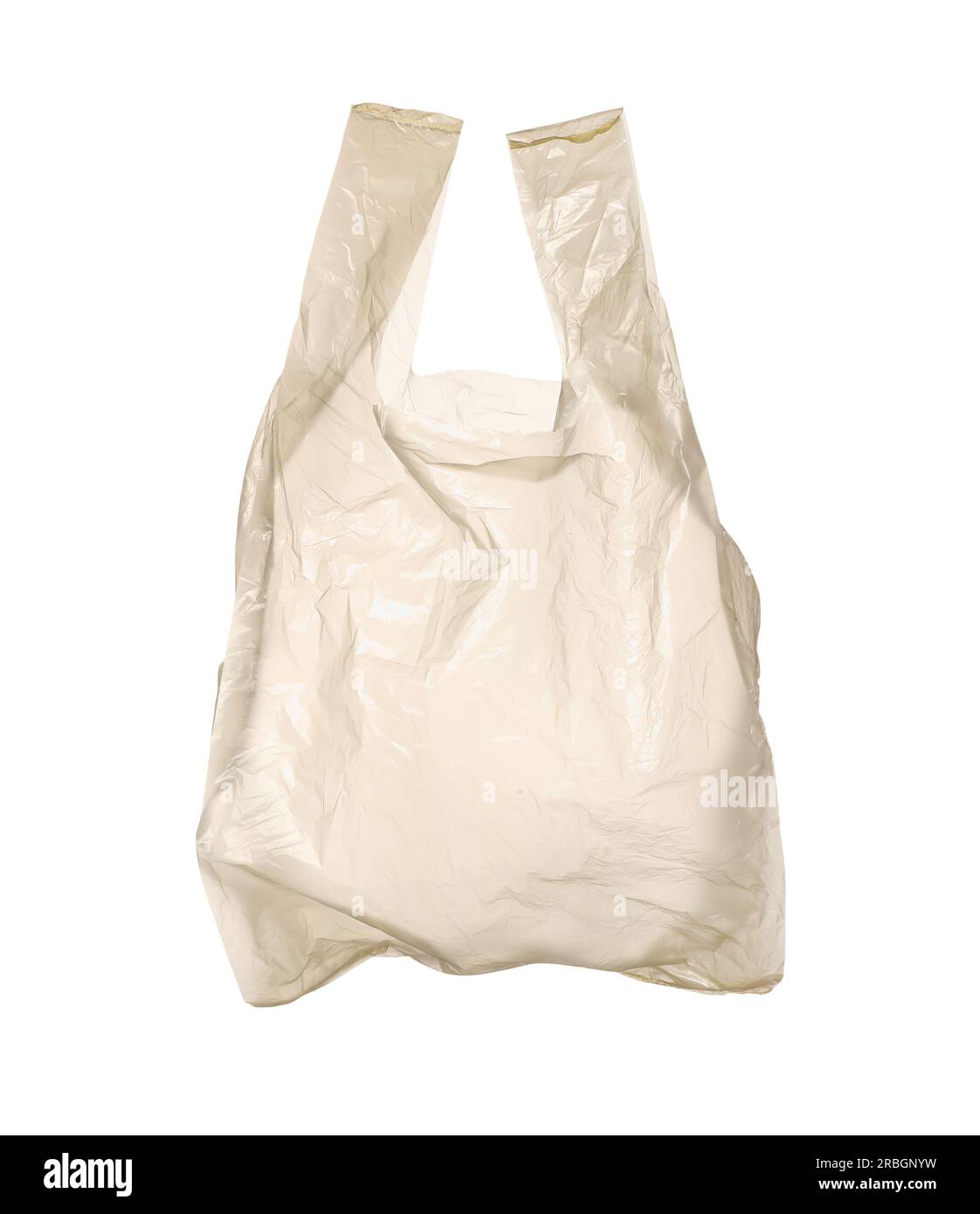 One empty plastic bag isolated on white Stock Photo - Alamy