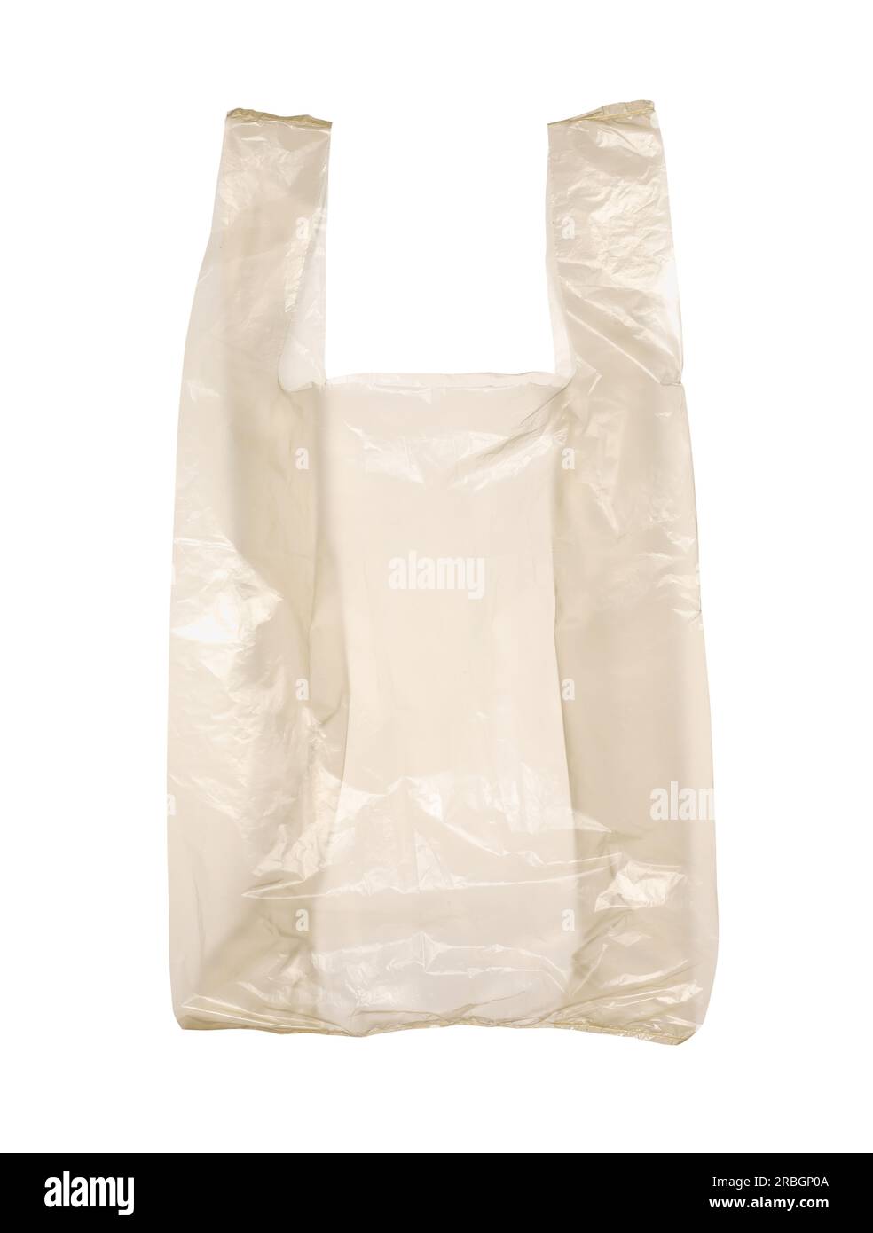 One empty plastic bag isolated on white Stock Photo - Alamy