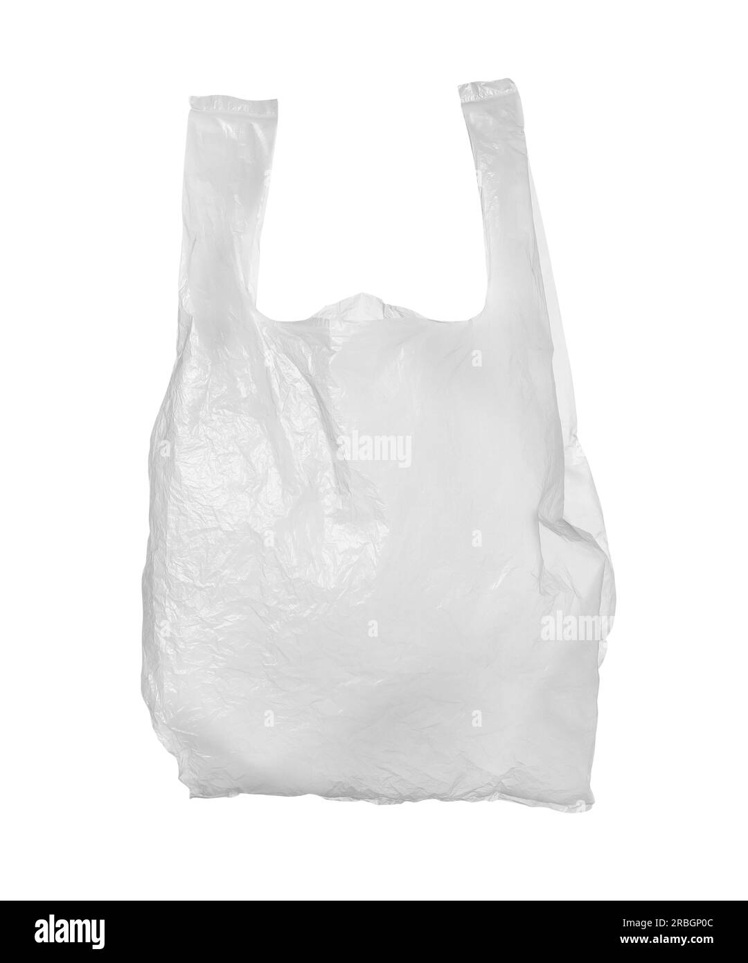 One empty plastic bag isolated on white Stock Photo - Alamy