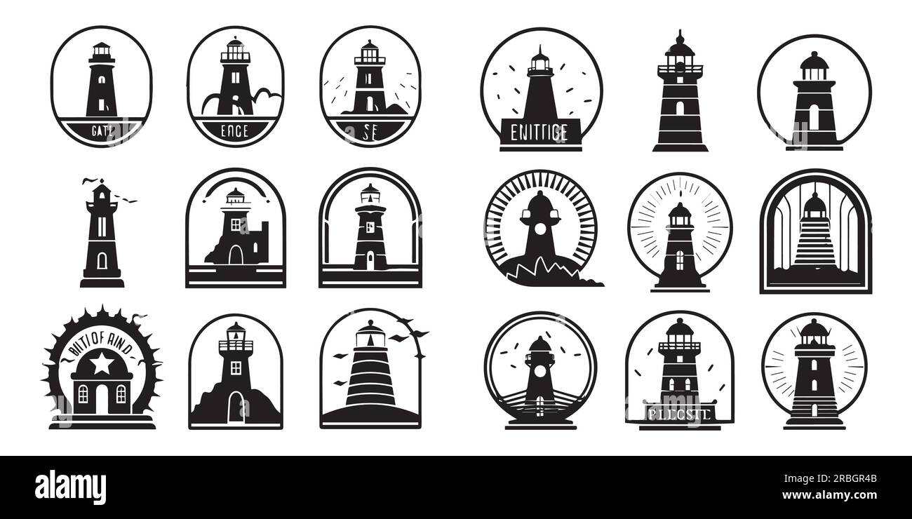 Cartoon lighthouse Cut Out Stock Images & Pictures - Alamy