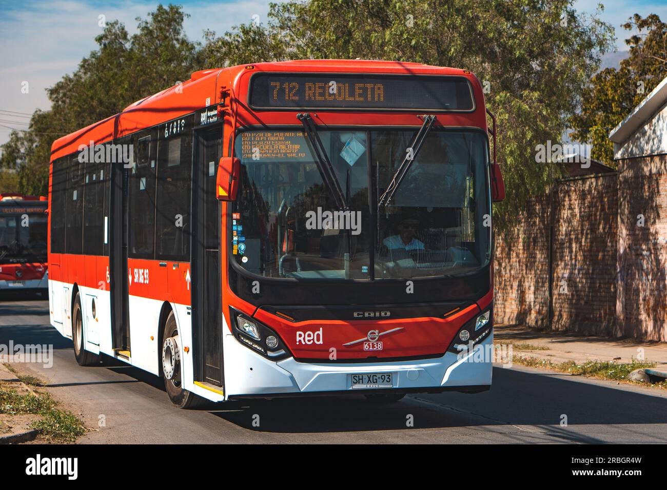 Santiago, Chile - April 10 2023: A public transport Transantiago, or ...