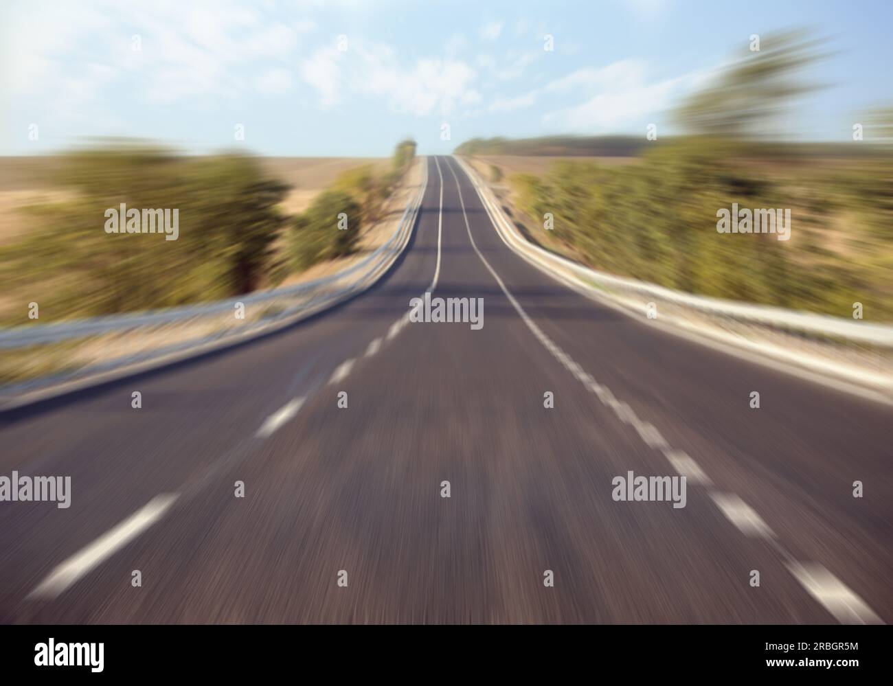Asphalt country road without transport, motion blur effect Stock Photo ...