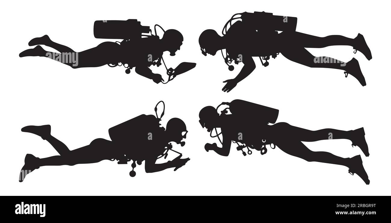 Diver illustration Cut Out Stock Images & Pictures - Alamy