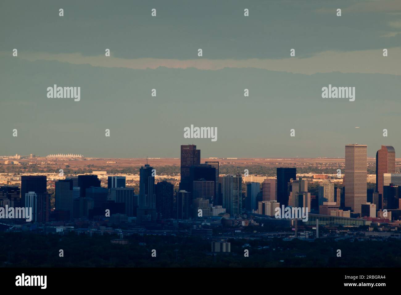 Mile High City of Denver by night Stock Photo - Alamy