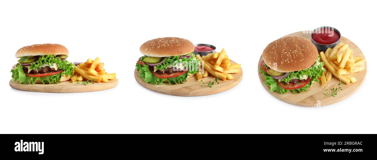 Burger sandwich collage food hi-res stock photography and images - Alamy