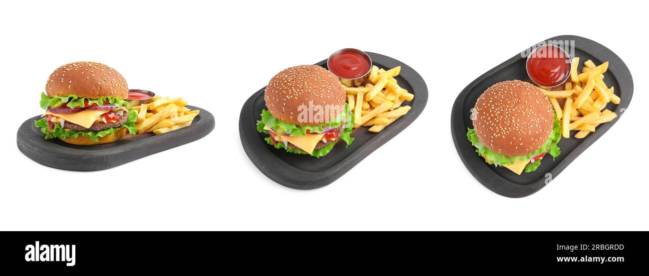 Burger sandwich collage food hi-res stock photography and images - Alamy