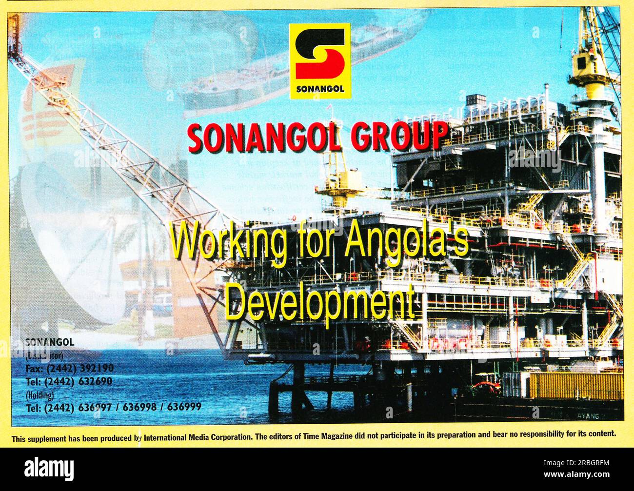 Sonangol Group Corporate group company advert in a magazine 2000 Stock ...