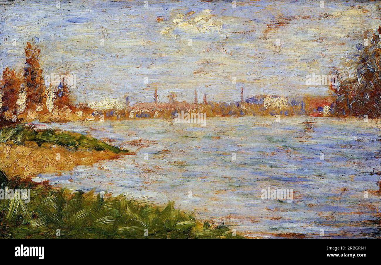 The Riverbanks 1882 - 1883; France by Georges Seurat Stock Photo - Alamy