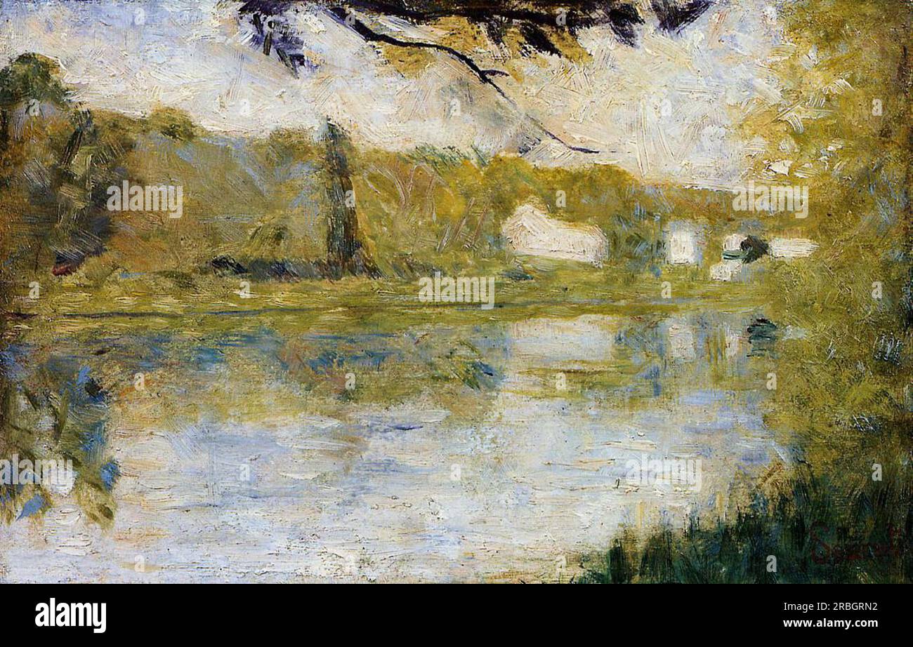 The Riverside 1882 - 1883; France by Georges Seurat Stock Photo - Alamy