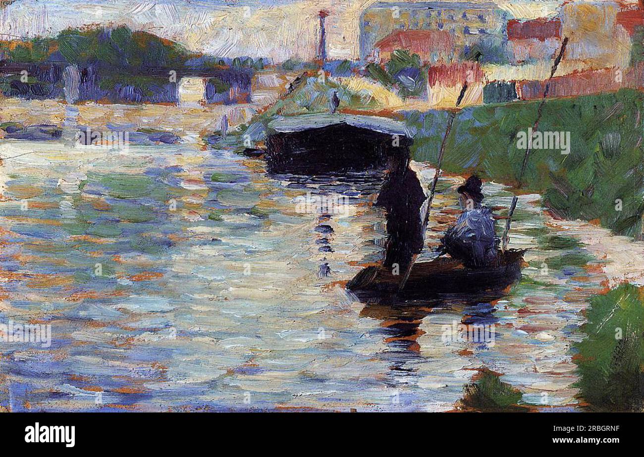 The Bridge - View of the Seine 1882 - 1883; France by Georges Seurat ...