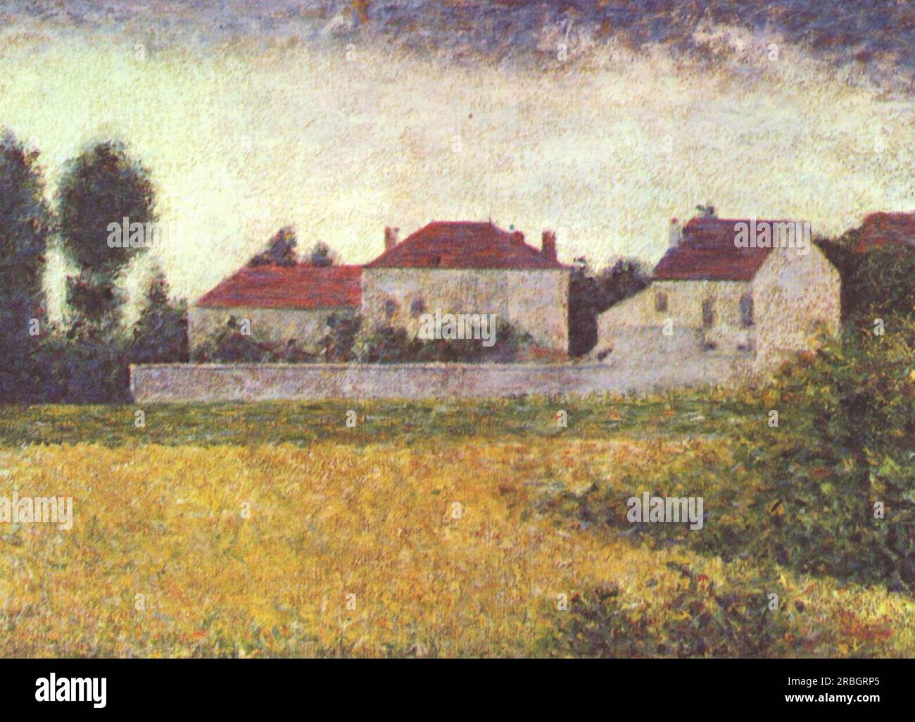 White Houses, Ville d'Avray 1882; France by Georges Seurat Stock Photo ...