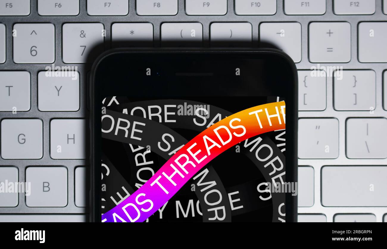 Threads social media app, Threads by Instagram Stock Photo - Alamy