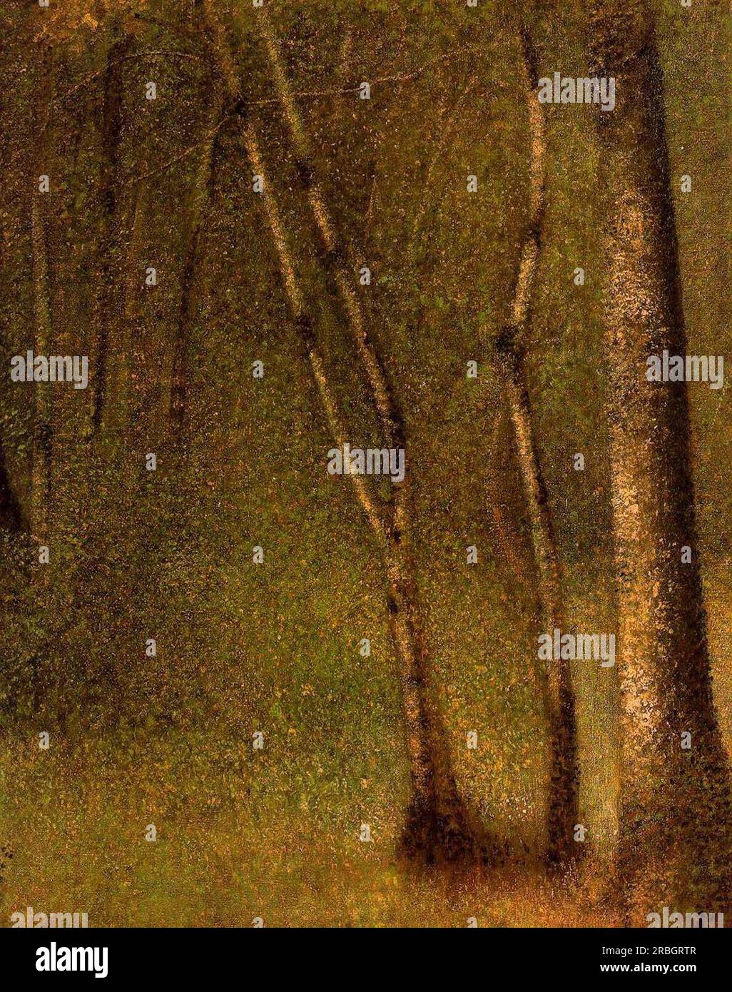 The Forest at Pontaubert 1881; France by Georges Seurat Stock Photo - Alamy