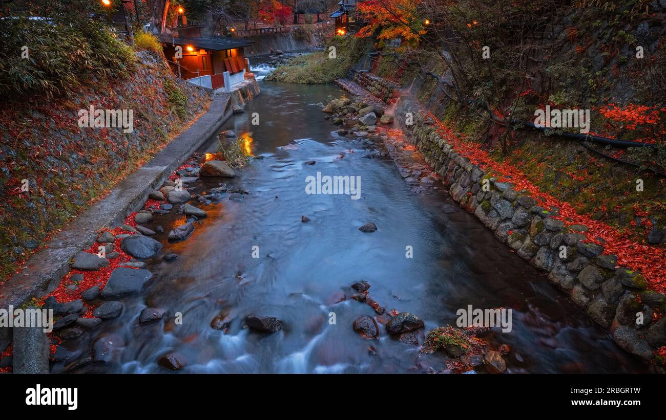 Kumamoto, Japan - Nov 22 2022: Kurokawa Onsen is one of Japan's most attractive hot spring towns ...