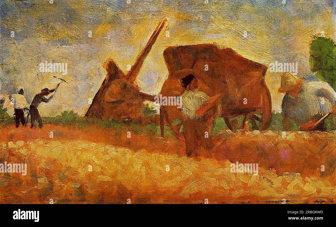 The Stone Breakers 1883; France by Georges Seurat Stock Photo - Alamy