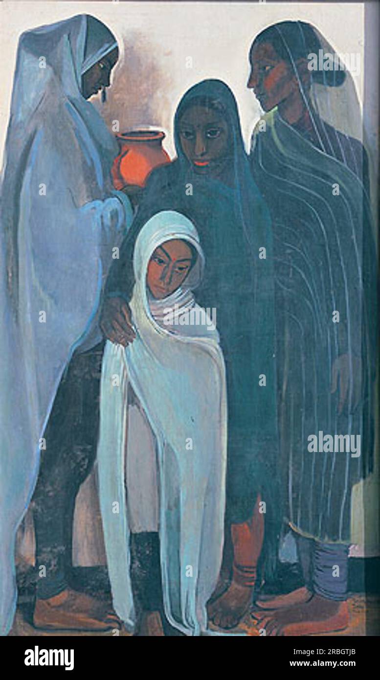Hill Women 1935 by Amrita Sher-Gil Stock Photo - Alamy