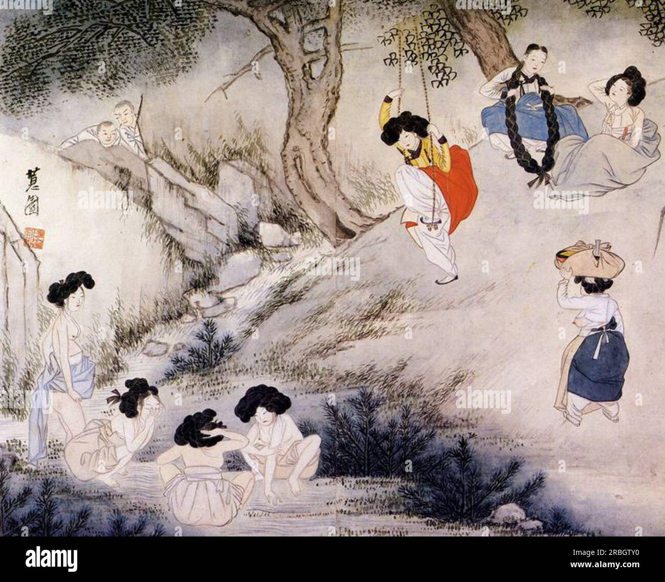 Dano Day Scenery by Shin Yoon-bok Stock Photo - Alamy