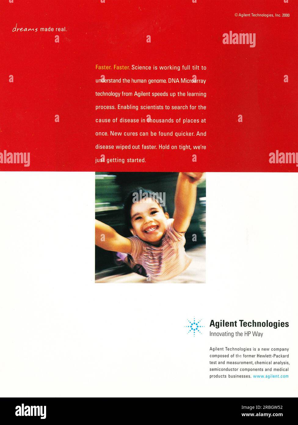 Agilent technologies advert in a magazine 2001 Stock Photo - Alamy