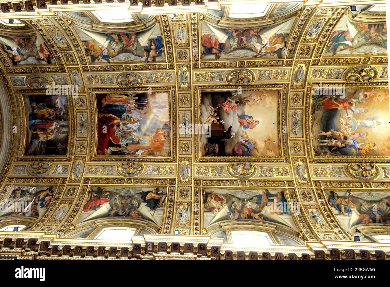 Artwork ceiling basilica sant andrea della valle rome italy sain hi-res ...