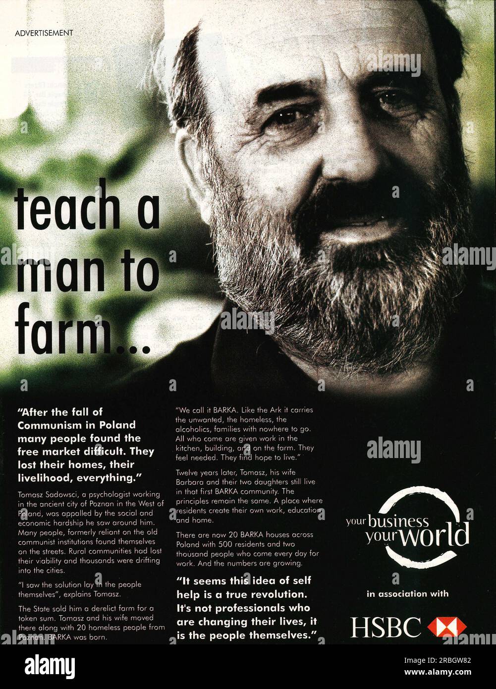 HSBC bank advert in a magazine 2001 Stock Photo - Alamy