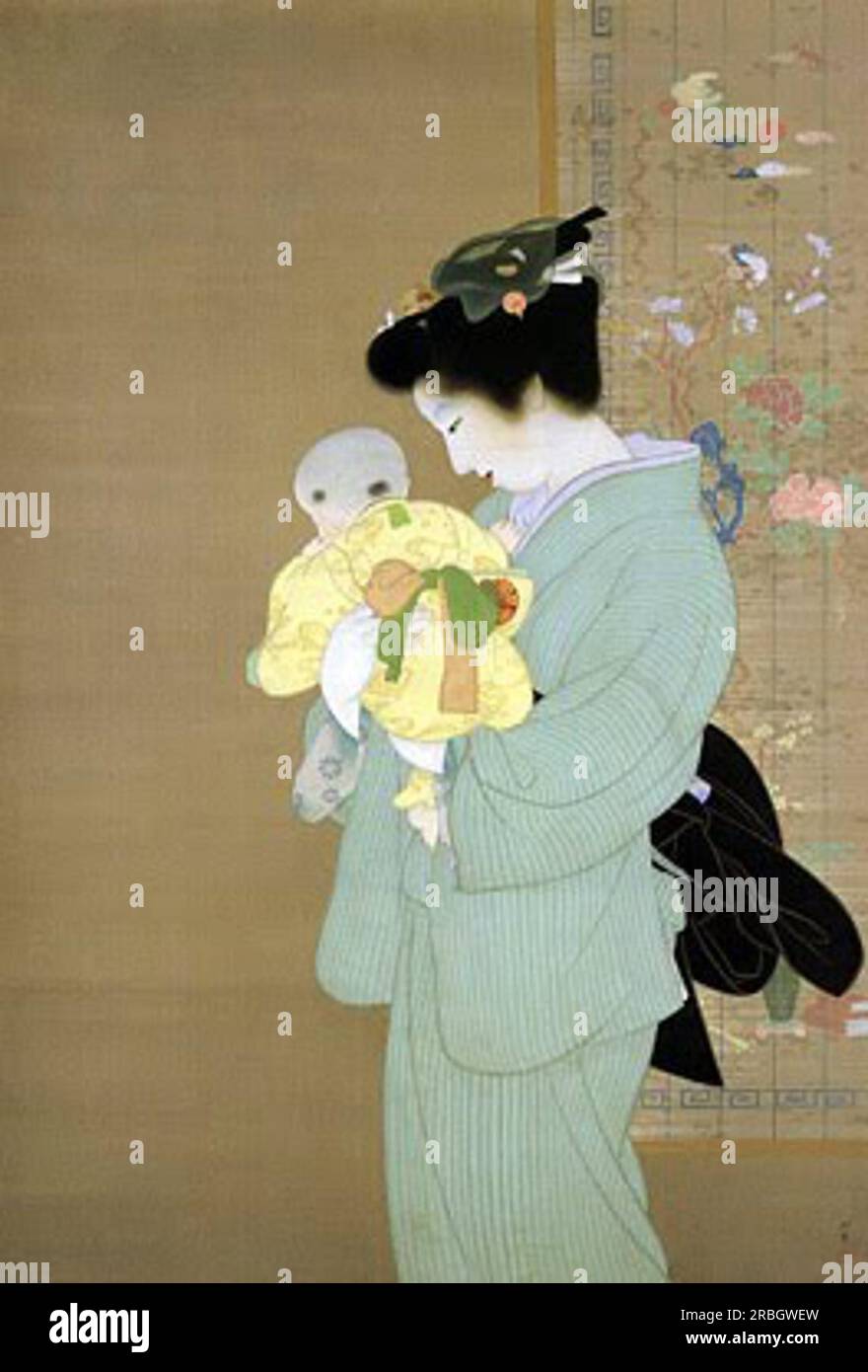 Mother and Child 1934 by Uemura Shoen Stock Photo - Alamy