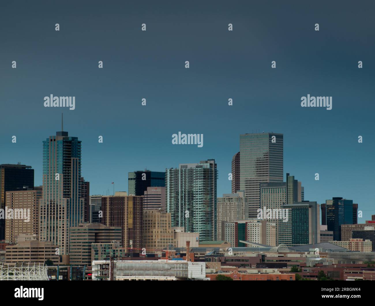Mile High City of Denver by night Stock Photo - Alamy