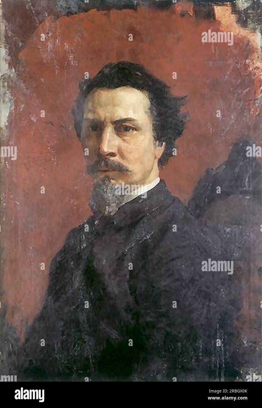 Unfinished Self-portrait 1876 by Henryk Siemiradzki Stock Photo - Alamy