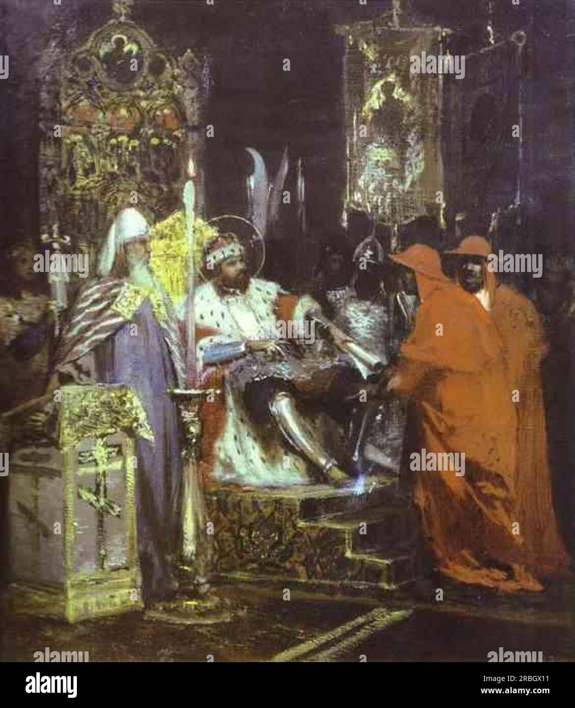 Prince Alexander Nevsky Receiving Papal Legates 1876 by Henryk ...