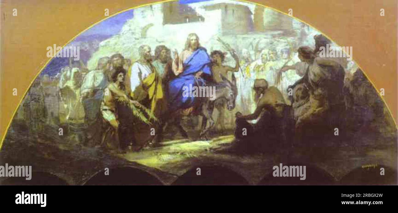 Entrance of Christ into Jerusalem 1876 by Henryk Siemiradzki Stock ...