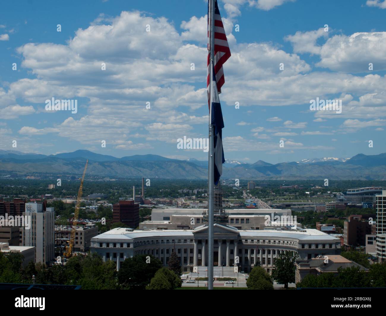 Aerial view of Denver Stock Photo - Alamy