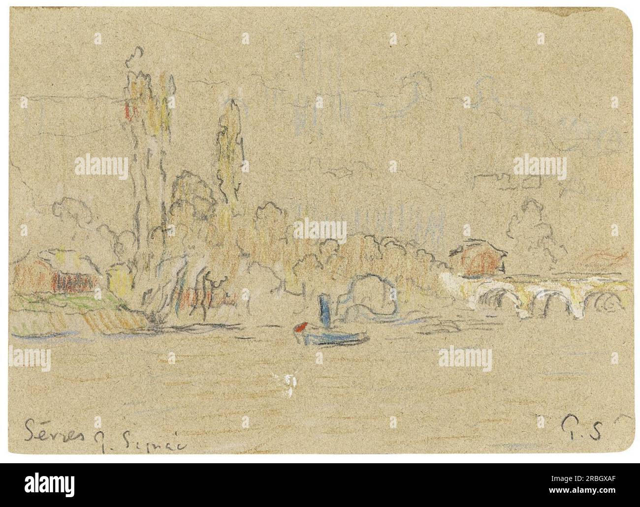 The Seine near Sevres by Paul Signac Stock Photo - Alamy