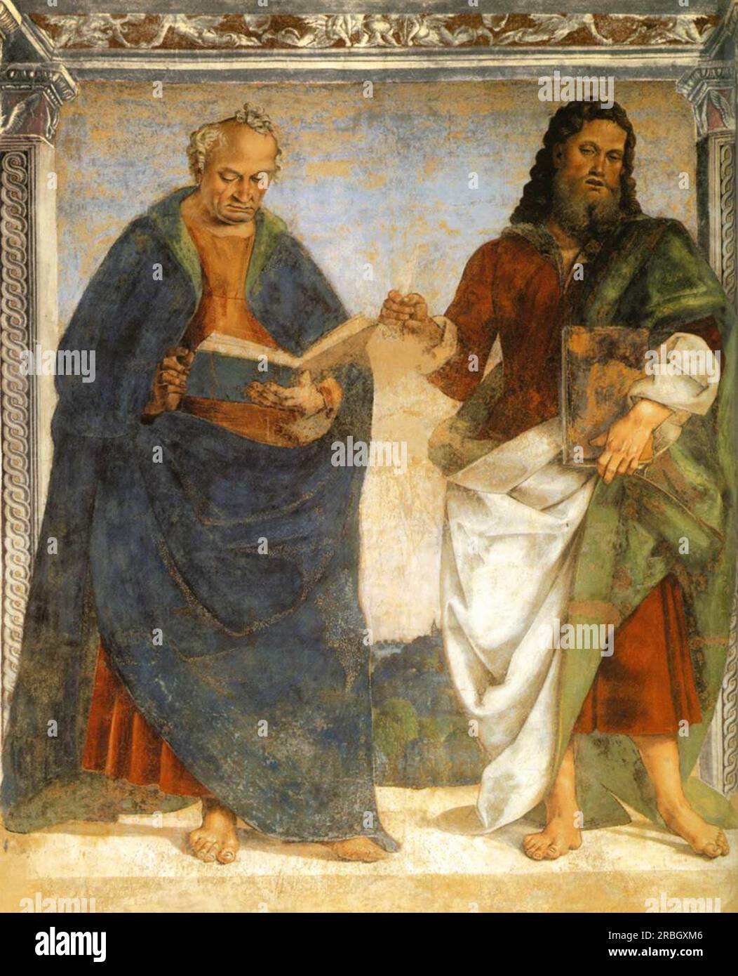 Pair of Apostles in Dispute 1482 by Luca Signorelli Stock Photo - Alamy