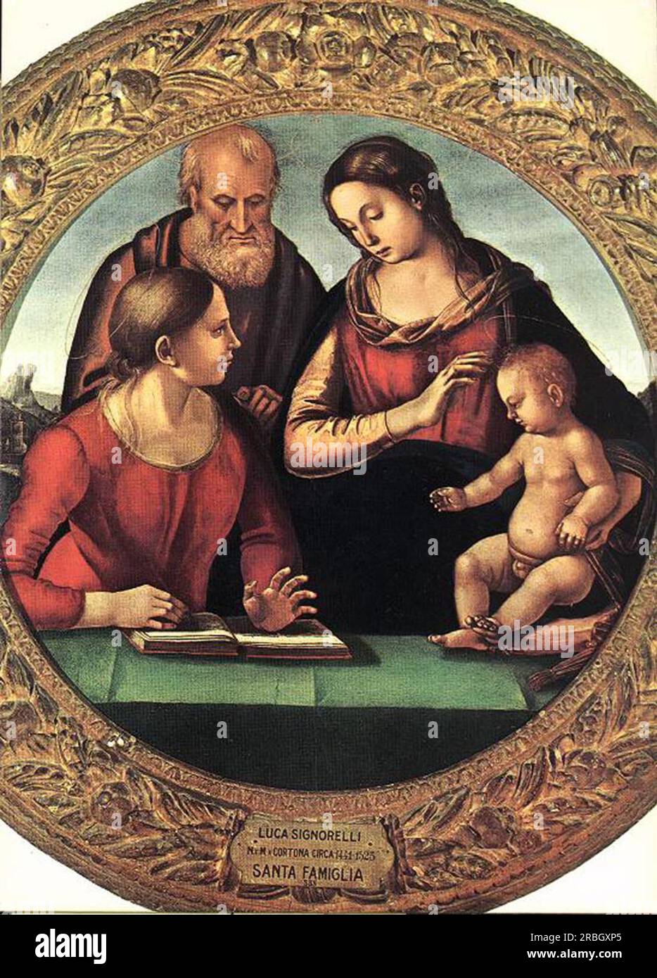 Holy Family with St. Catherine 1492 by Luca Signorelli Stock Photo - Alamy