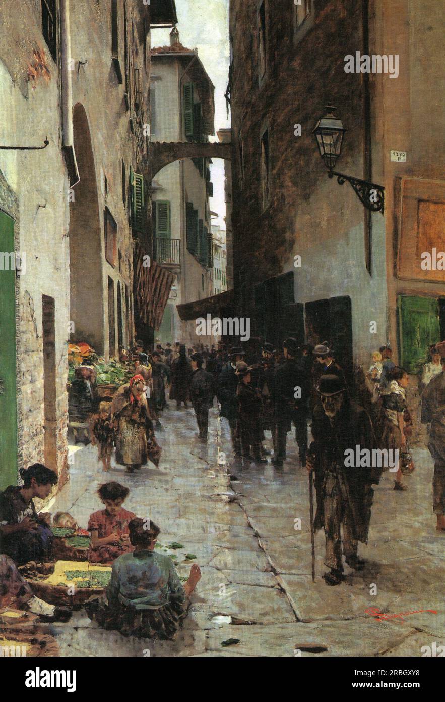 Signorini painting florence hi-res stock photography and images - Alamy