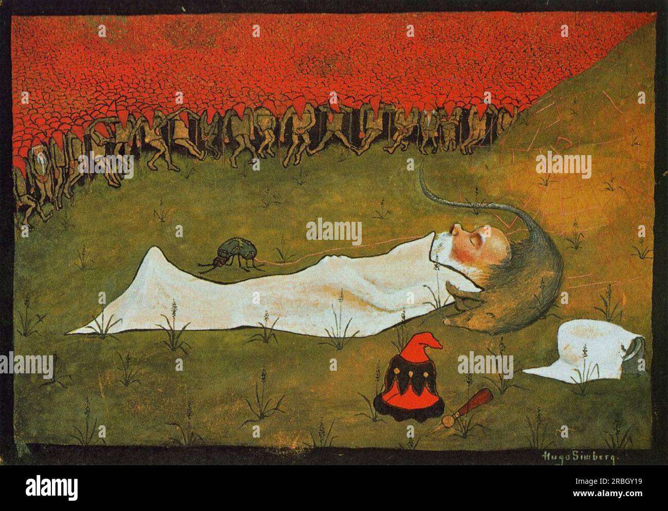 King Hobgoblin Sleeping 1896 by Hugo Simberg Stock Photo - Alamy