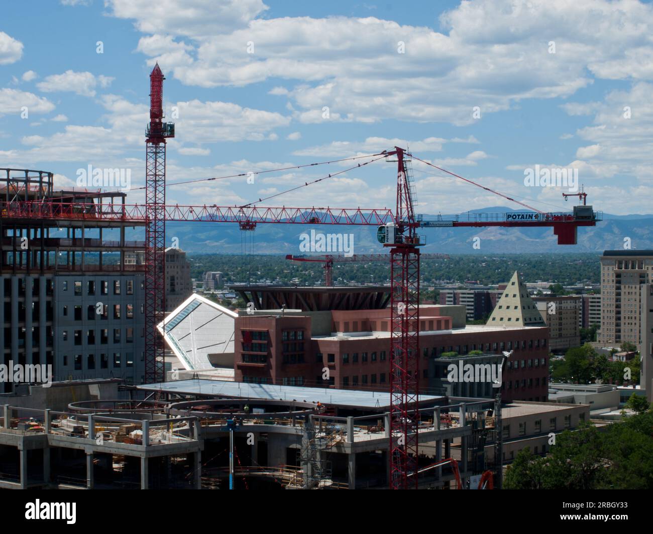 Aerial view of Denver Stock Photo - Alamy