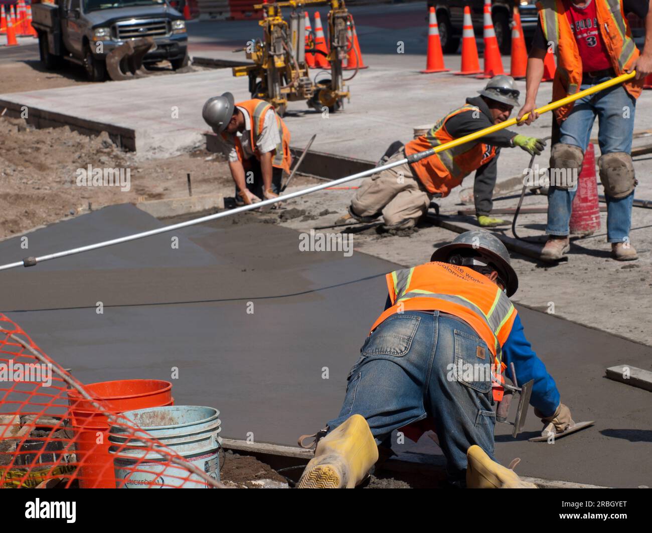 Concrete Road Construction Stock Photo - Alamy
