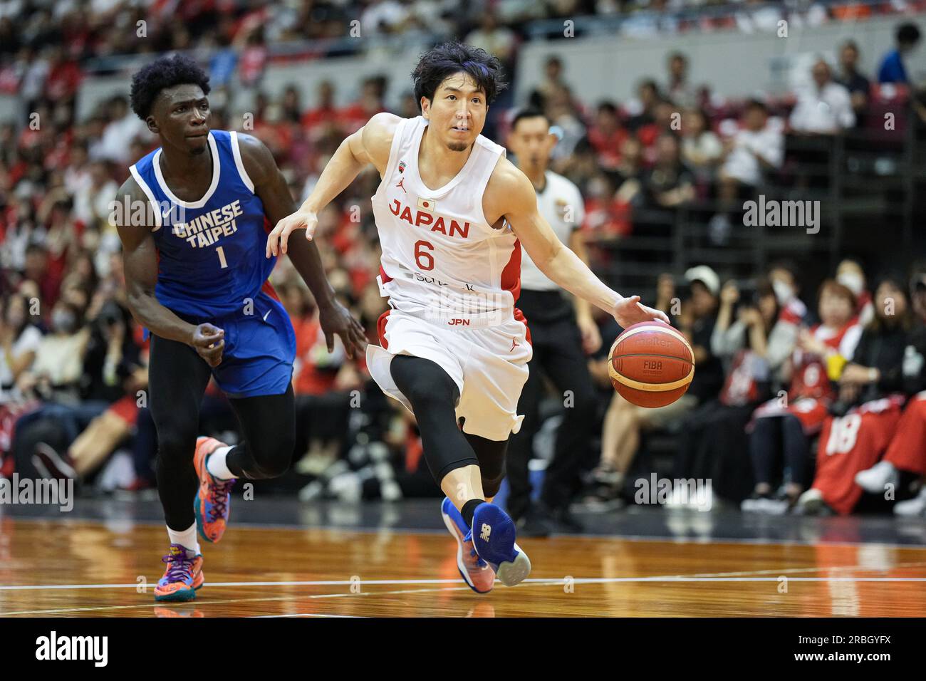 Shizuoka, Japan. 9th July, 2023. Makoto Hiejima (JPN) Basketball ...