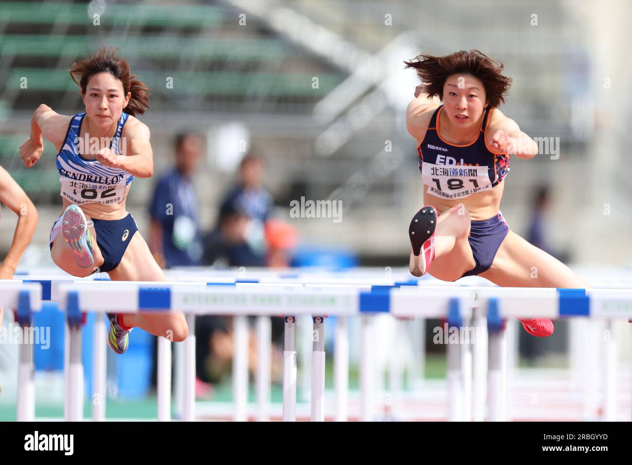 Hokkaido, Japan. 9th July, 2023. (L-R) Yuki Omatsu, Manaka Shibata Athletics : The 36th Chuhei ...