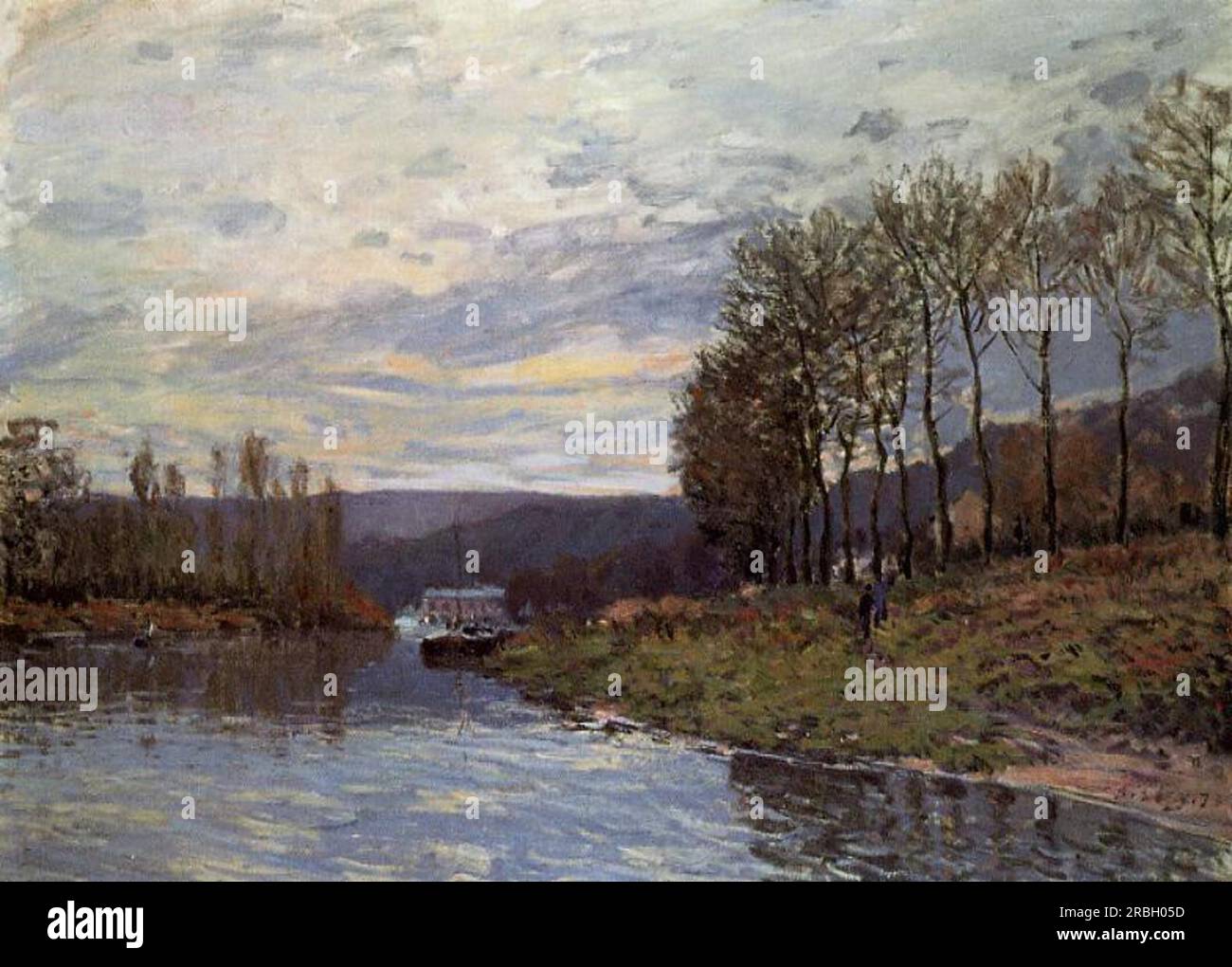 Seine at Bougival 1873 by Alfred Sisley Stock Photo - Alamy